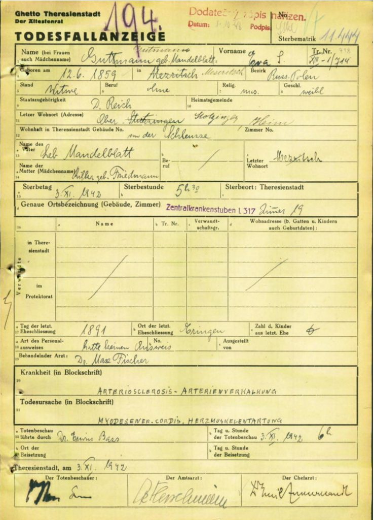 Eva (Chaja) Gutmann | Juden in Öhringen